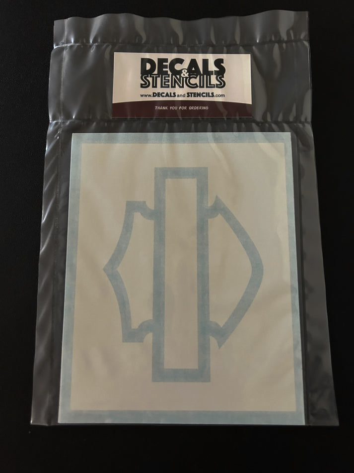 5 Inch Very Thick Bar and Shield Outline Negative Stencil 2 Pack ...