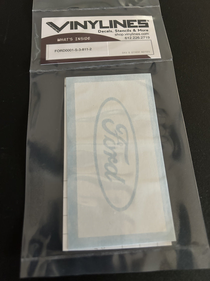 3 In Ford Logo Vinyl Paint Stencil 2 Pack – Decals and Stencils