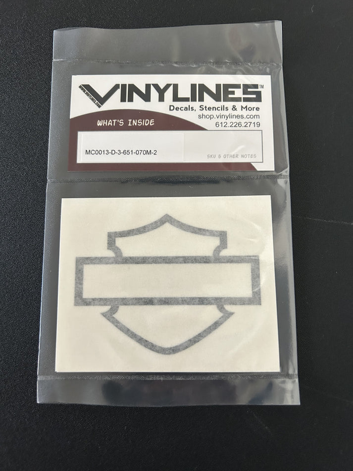 3 Inch Matte Black Thick Bar and Shield Outline Decal 2 Pack – Decals ...