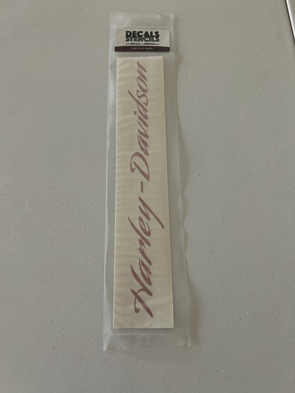 15 Inch Glossy Red Harley-Davidson Custom Script Font Decal 2 Pack ...