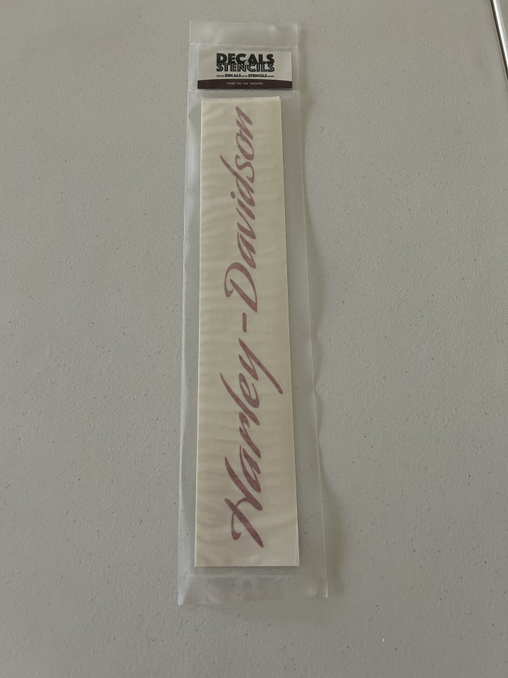 15 Inch Glossy Red Harley-Davidson Custom Script Font Decal 2 Pack ...